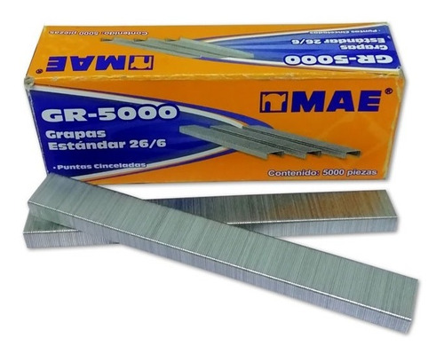 GRAPA ESTANDAR MAE 26/6 CJ X 5000 – HAGA