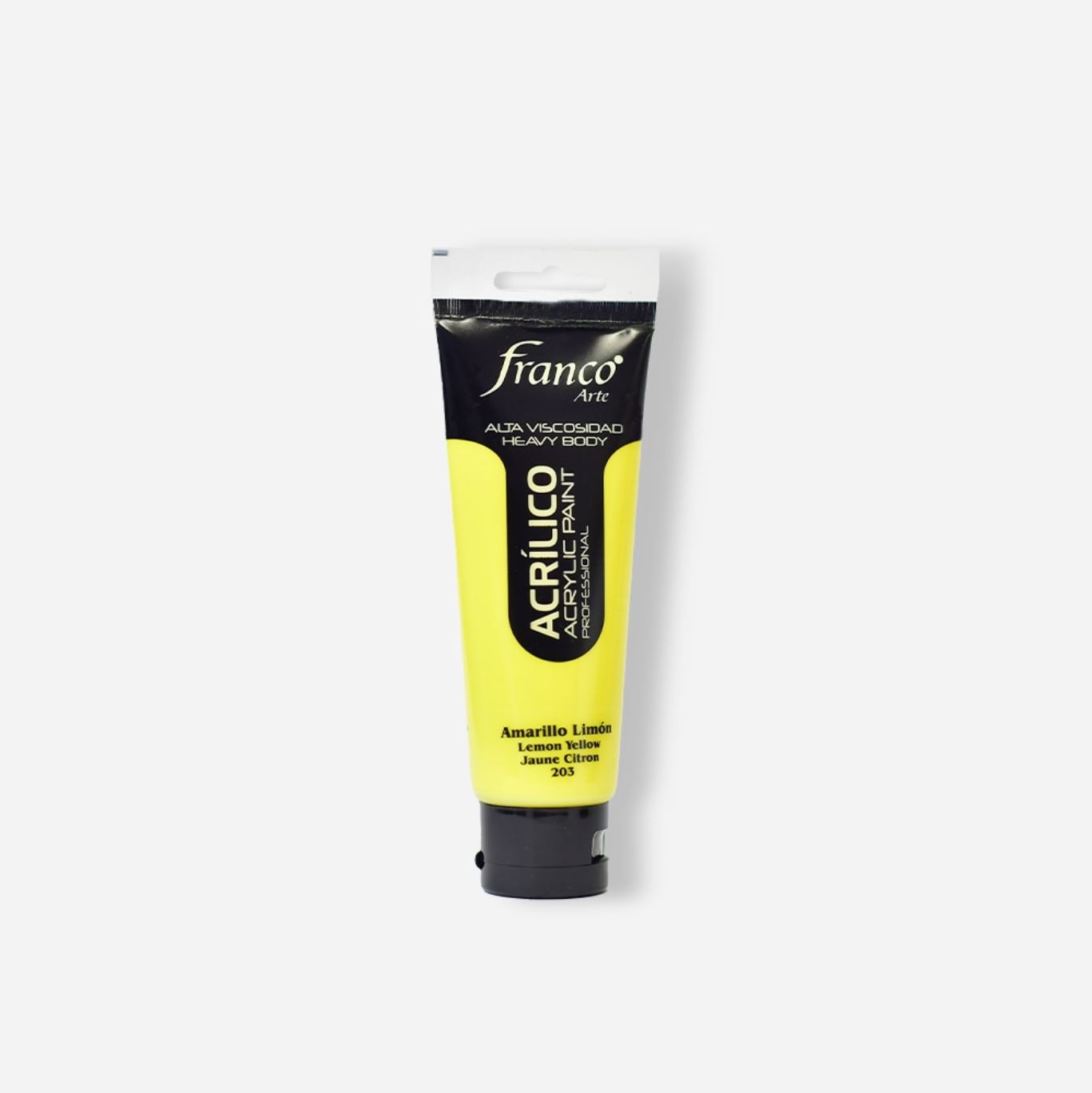 PINTURA ACRILICA PROFESIONAL FRANCO X 100 ML AMARILLO LIMON – HAGA